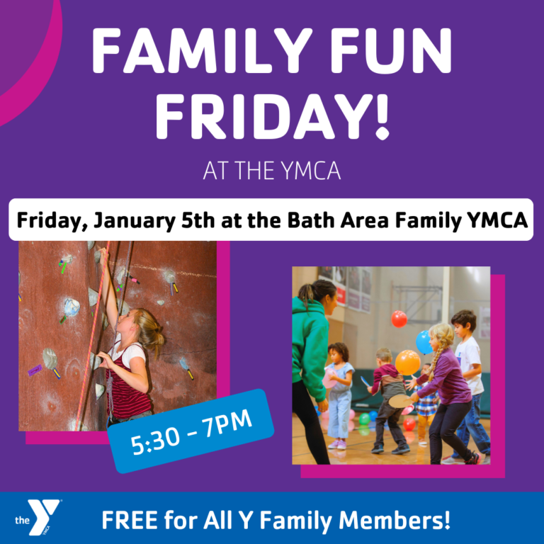 Family Fun Friday 1/5 at the Bath Y - Bath Area Family YMCA